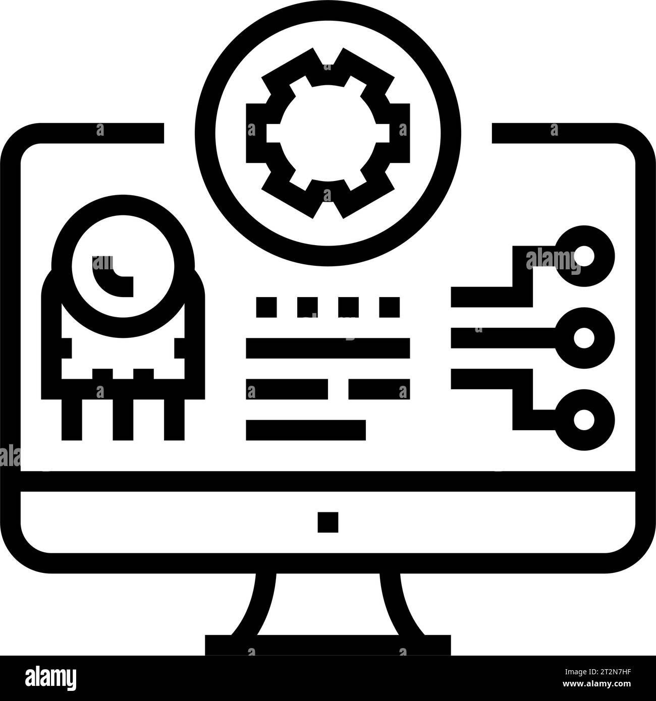 pcb inspection electronics line icon vector illustration Stock Vector ... pcb inspection electronics line icon vector illustration Stock Vector ...