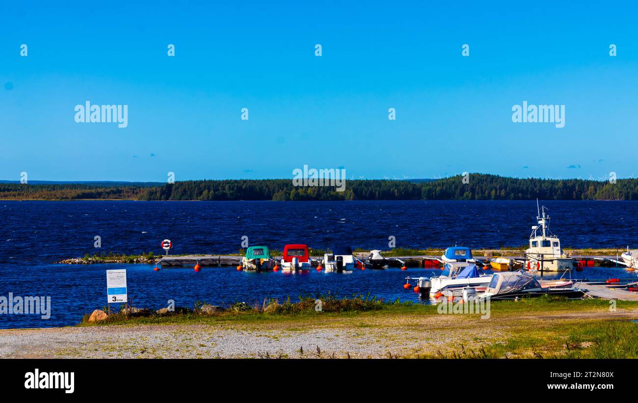 Harbor at the northern swedish coast Stock Photo - Alamy