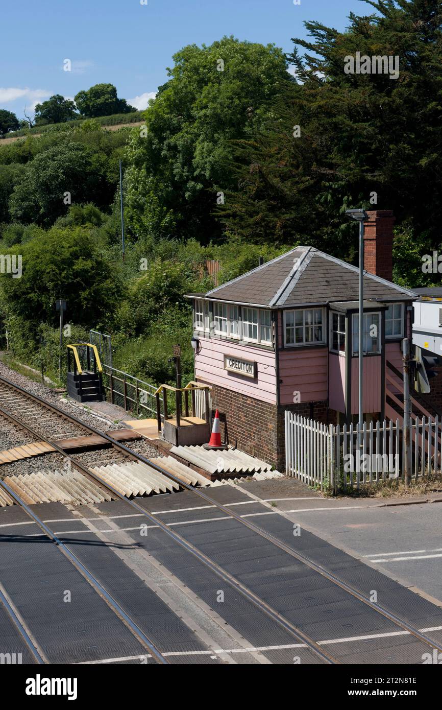 Crediton Signalbox, at Crediton Railway Station , the junction of the ...