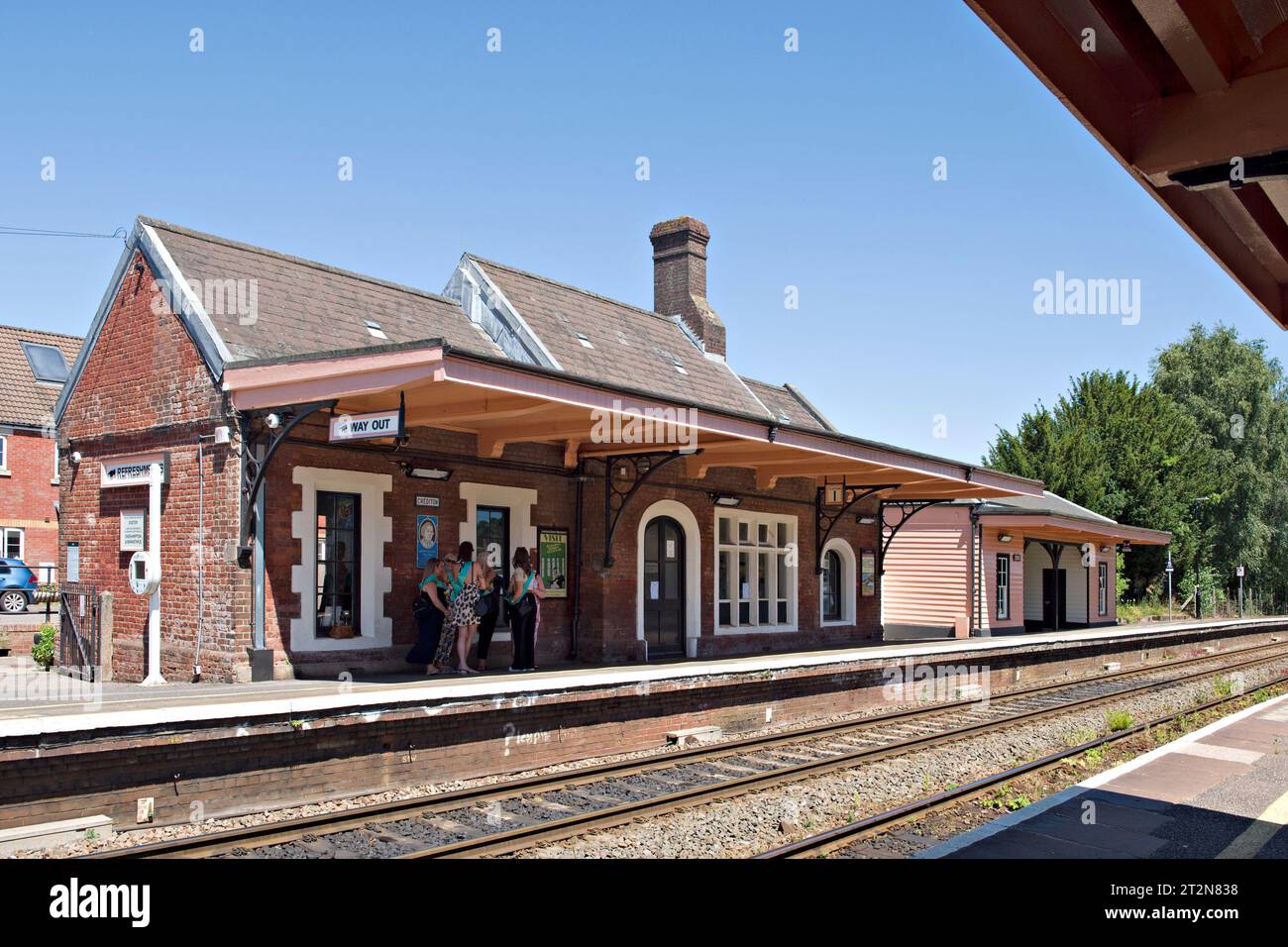 Crediton Railway Station, opened in 1851, serving the town of Crediton ...