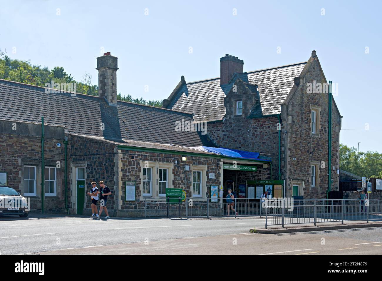 Barnstaple railway station, the northern terminus of the Tarka Line and ...
