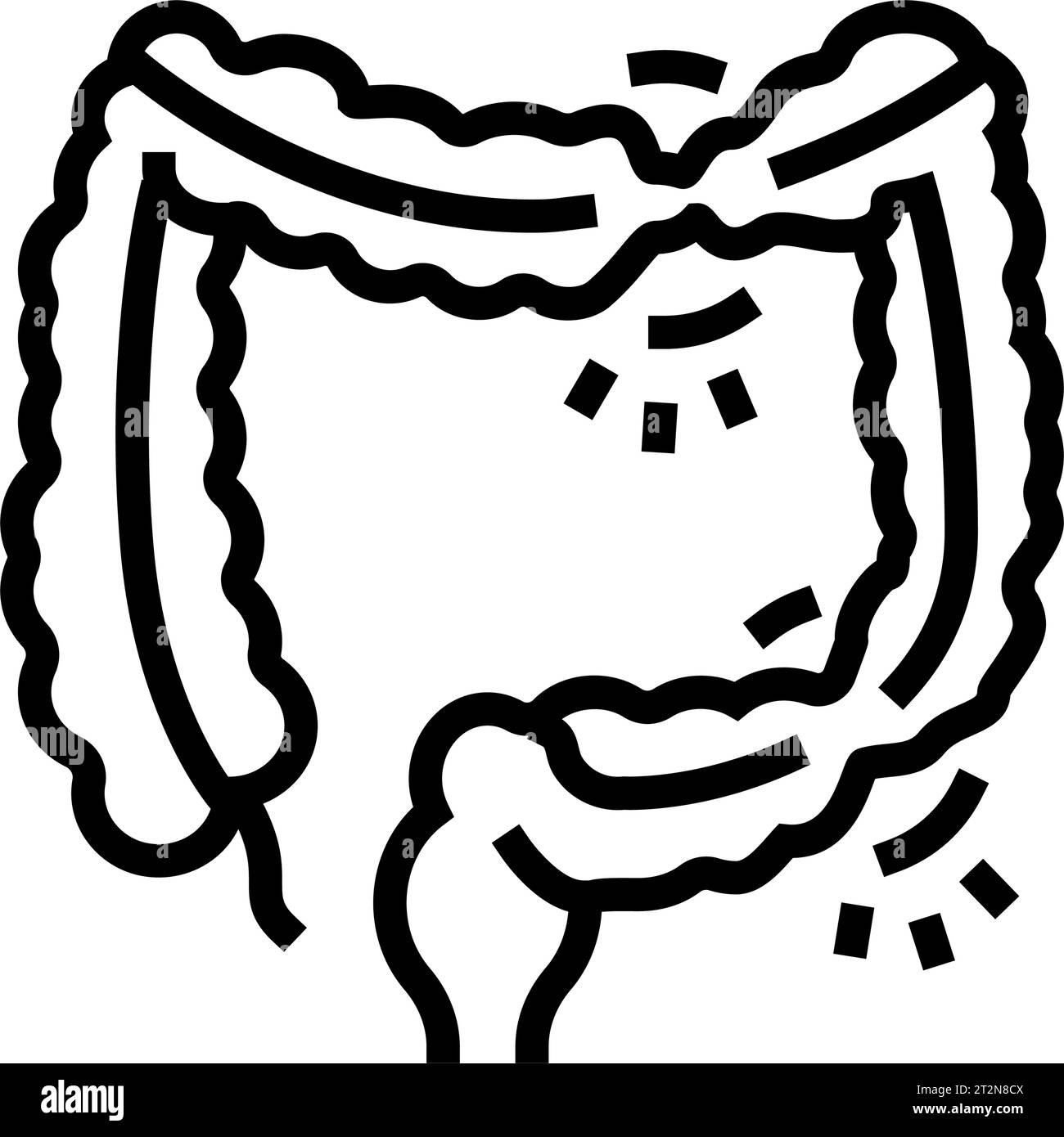 Irritable Bowel Syndrome Line Icon Vector Illustration Stock Vector Image And Art Alamy
