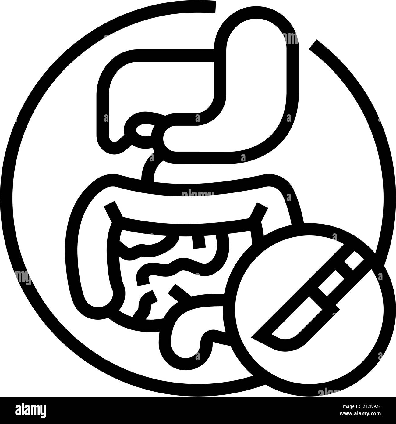 gastrointestinal surgery line icon vector illustration Stock Vector ...