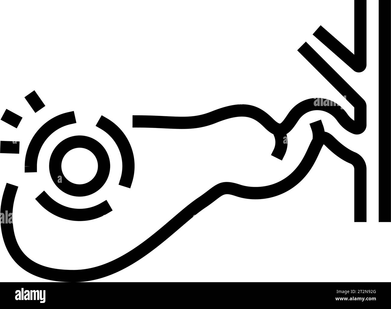 gallbladder check gastroenterologist line icon vector illustration ...