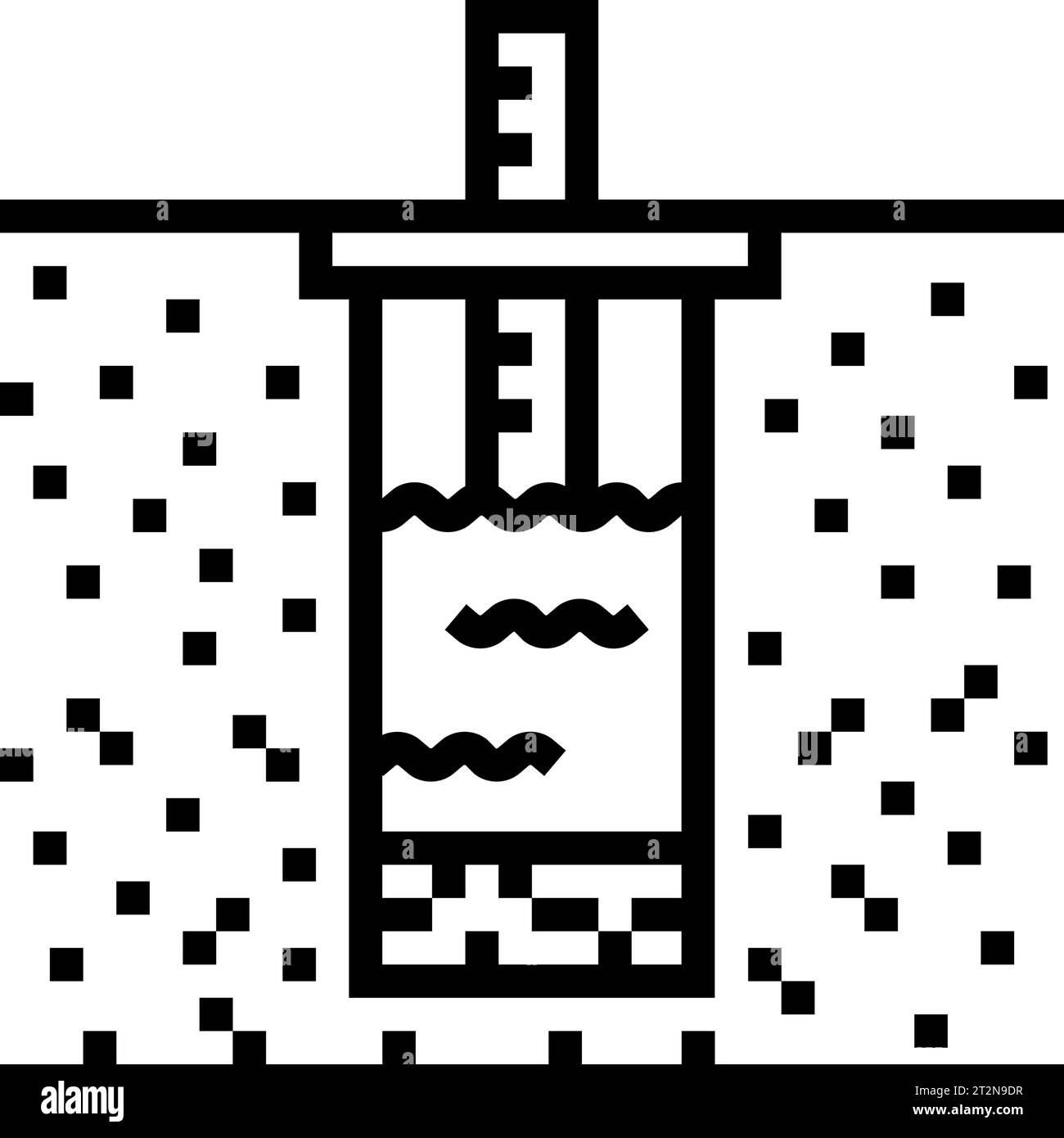 groundwater protection hydrogeologist line icon vector illustration ...