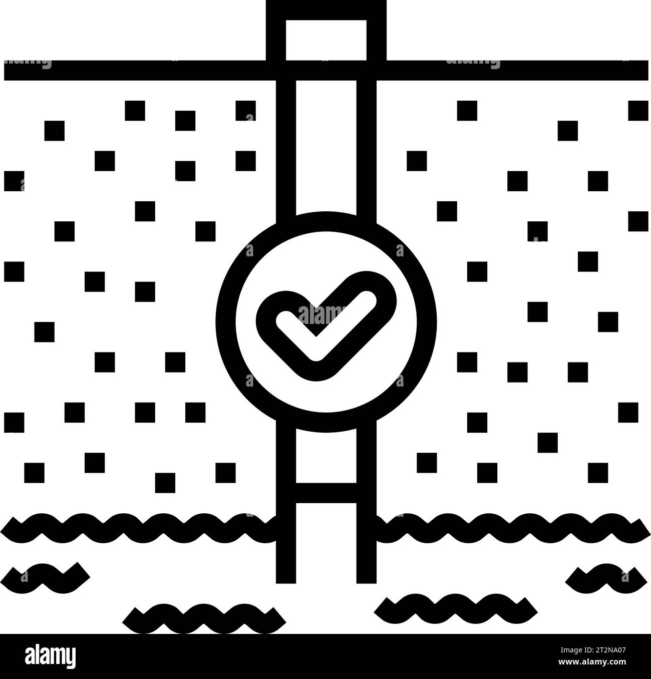 contaminant detection hydrogeologist line icon vector illustration ...