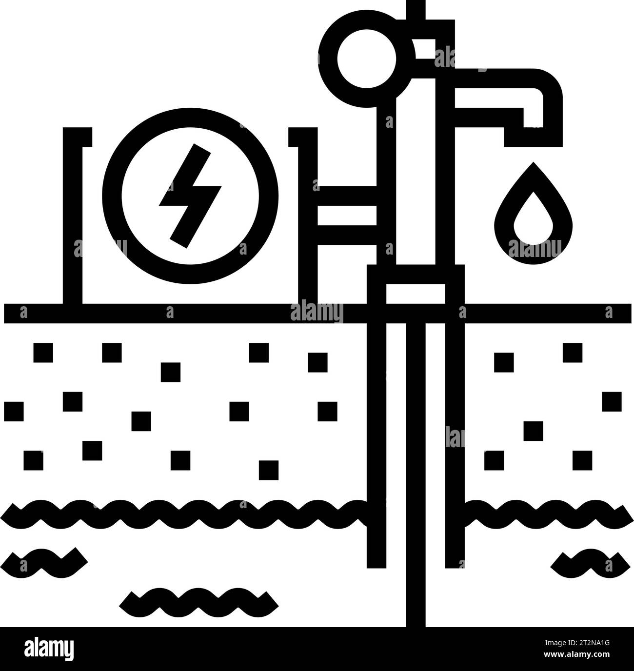 groundwater sampling hydrogeologist line icon vector illustration Stock ...
