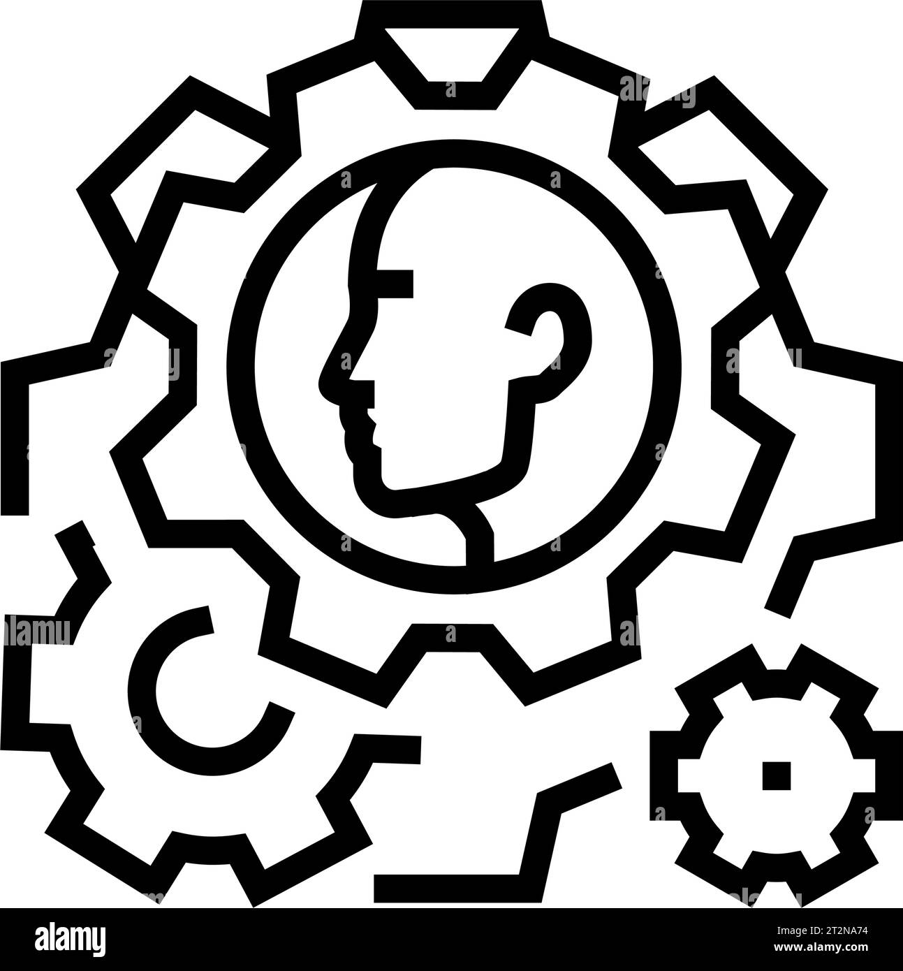 progress gears motivation line icon vector illustration Stock Vector ...