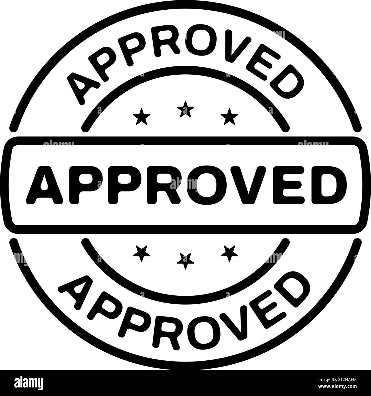 Approved stamp. Round grunge approved sign. Vector illustration Stock ...