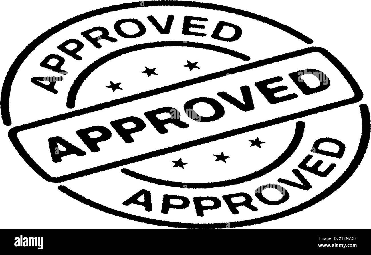 Approved stamp. Round grunge approved sign. Vector illustration Stock Vector Image & Art - Alamy