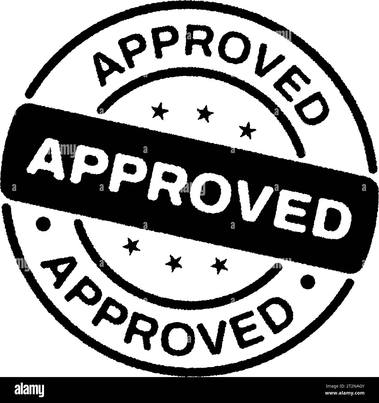 Approved stamp. Round grunge approved sign. Vector illustration Stock ...