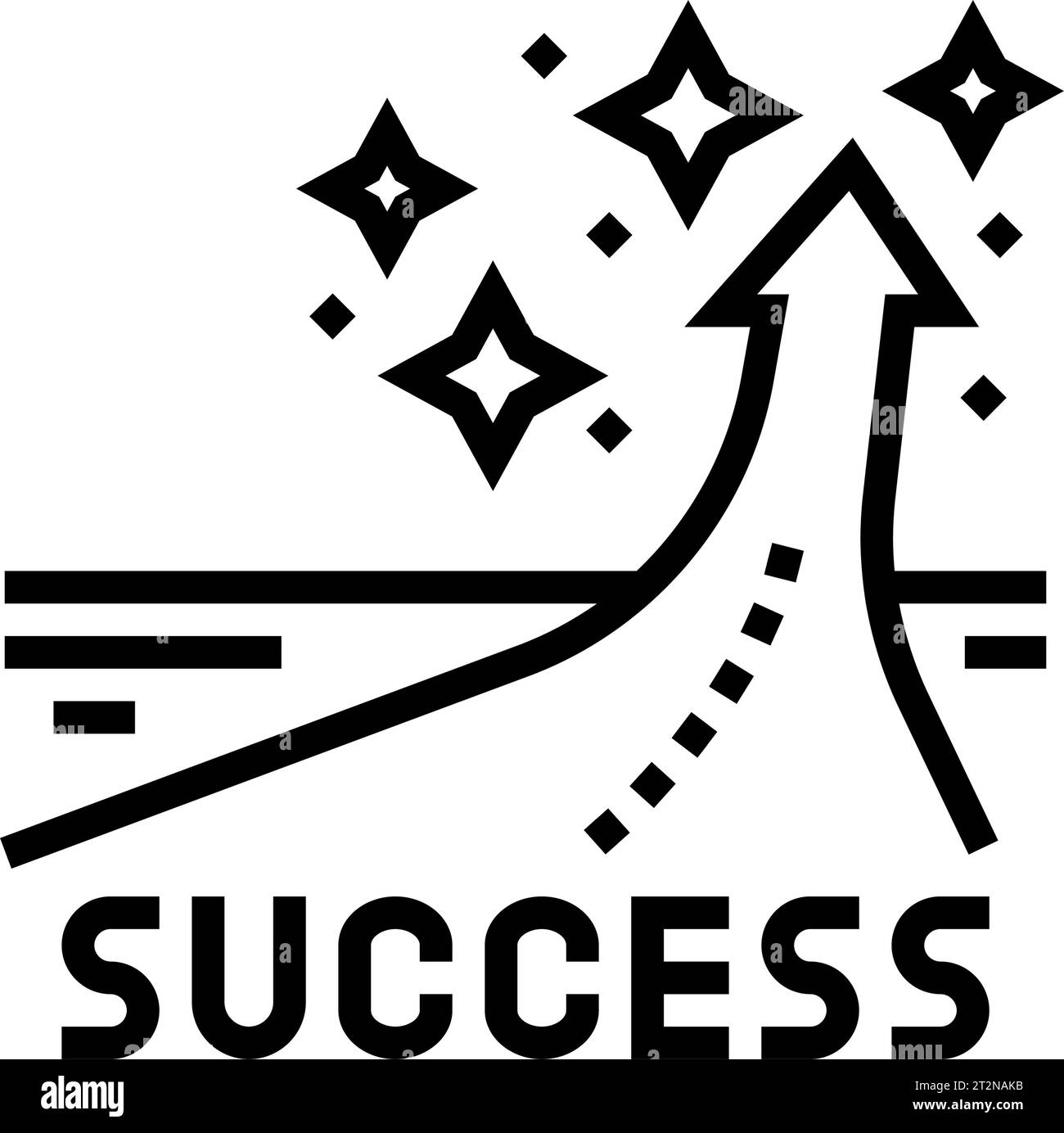 success road motivation line icon vector illustration Stock Vector ...
