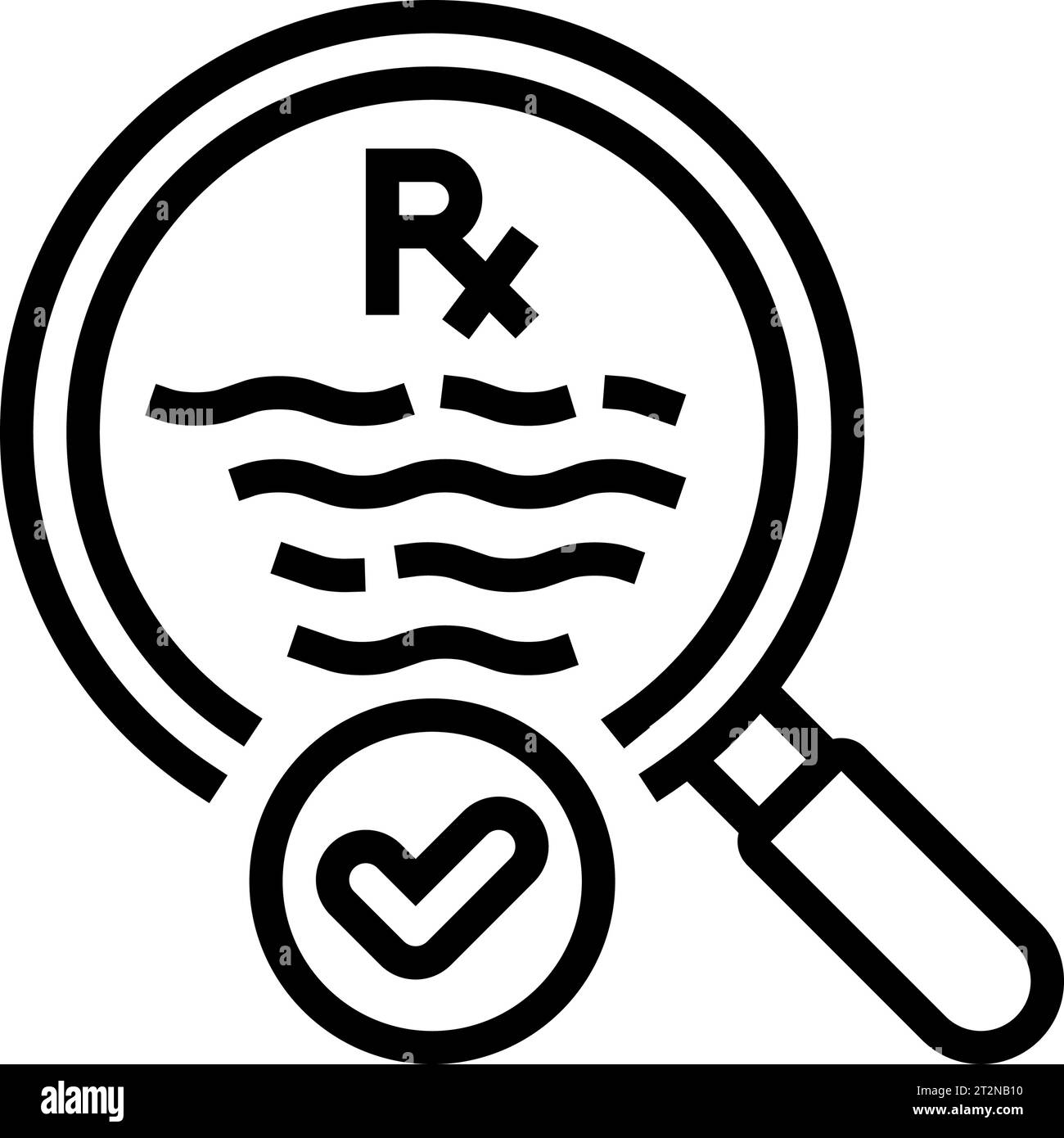 prescription verification pharmacist line icon vector illustration ...