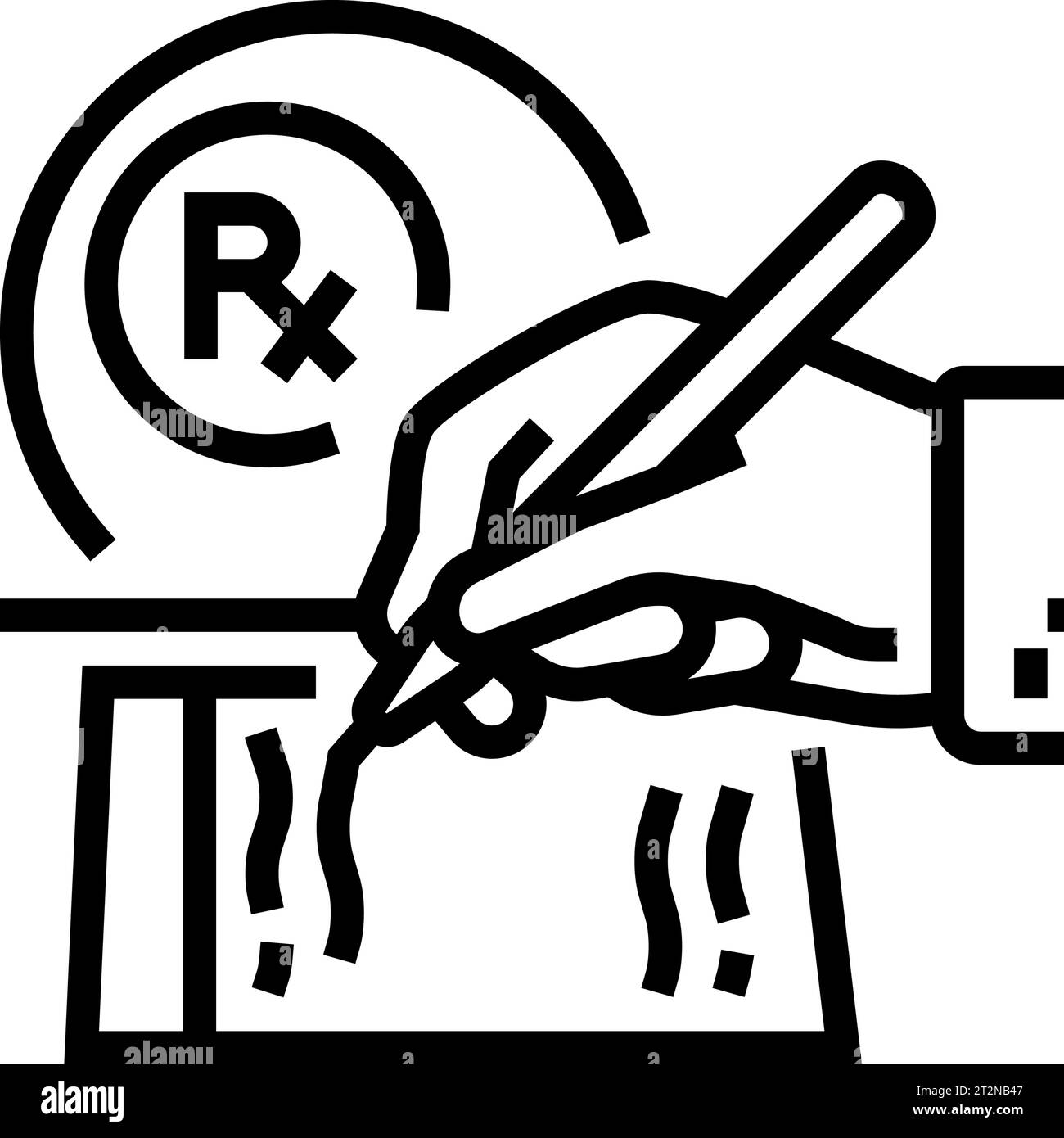 prescription filling pharmacist line icon vector illustration Stock ...