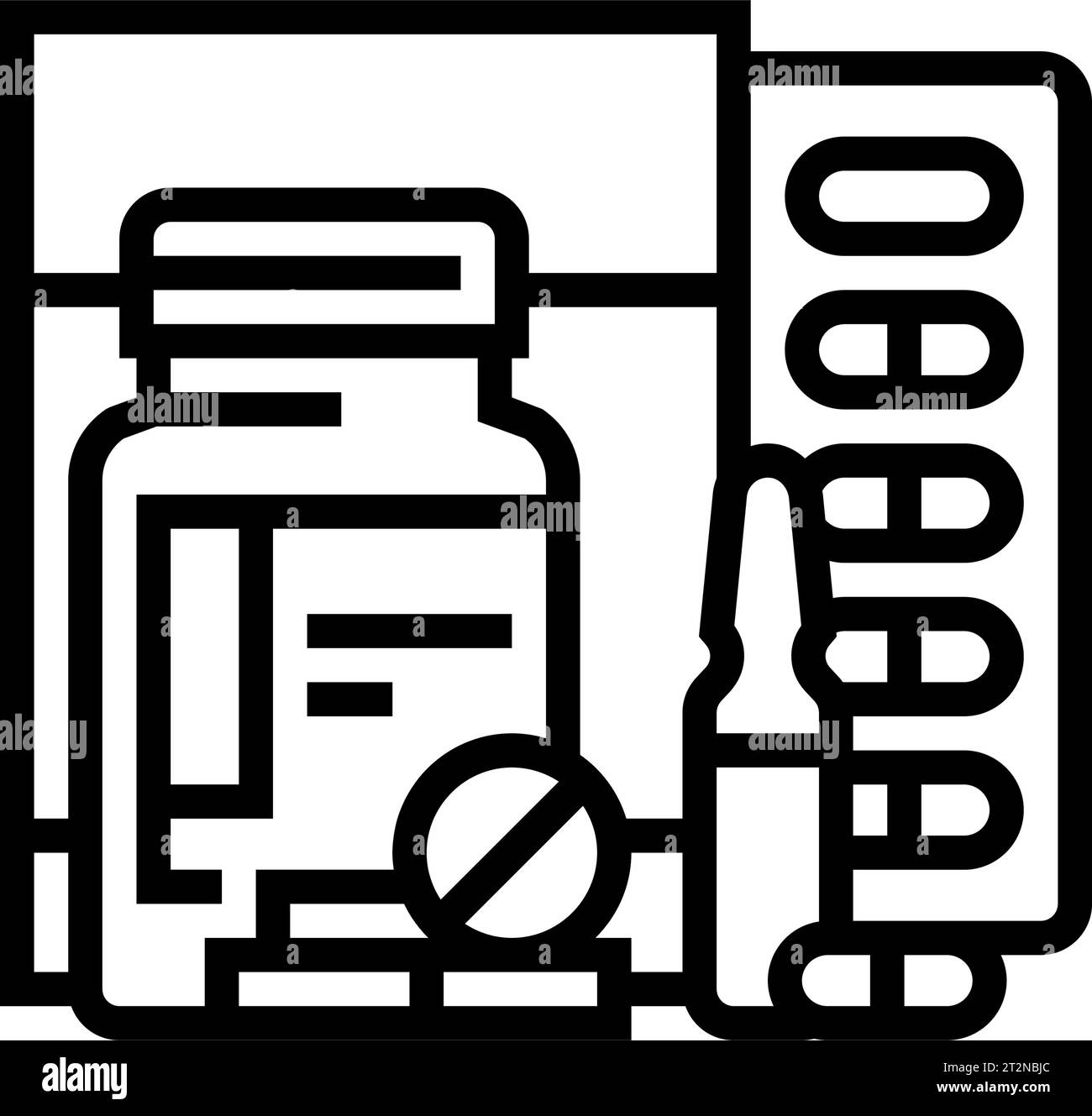 medication packaging pharmacist line icon vector illustration Stock ...