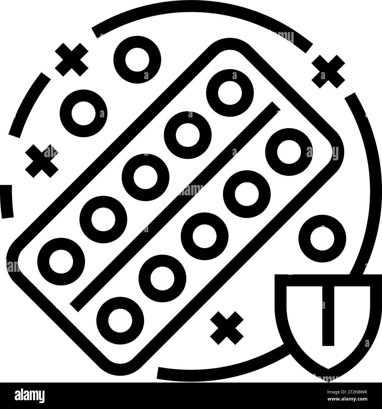 medication safety pharmacist line icon vector illustration Stock Vector ...