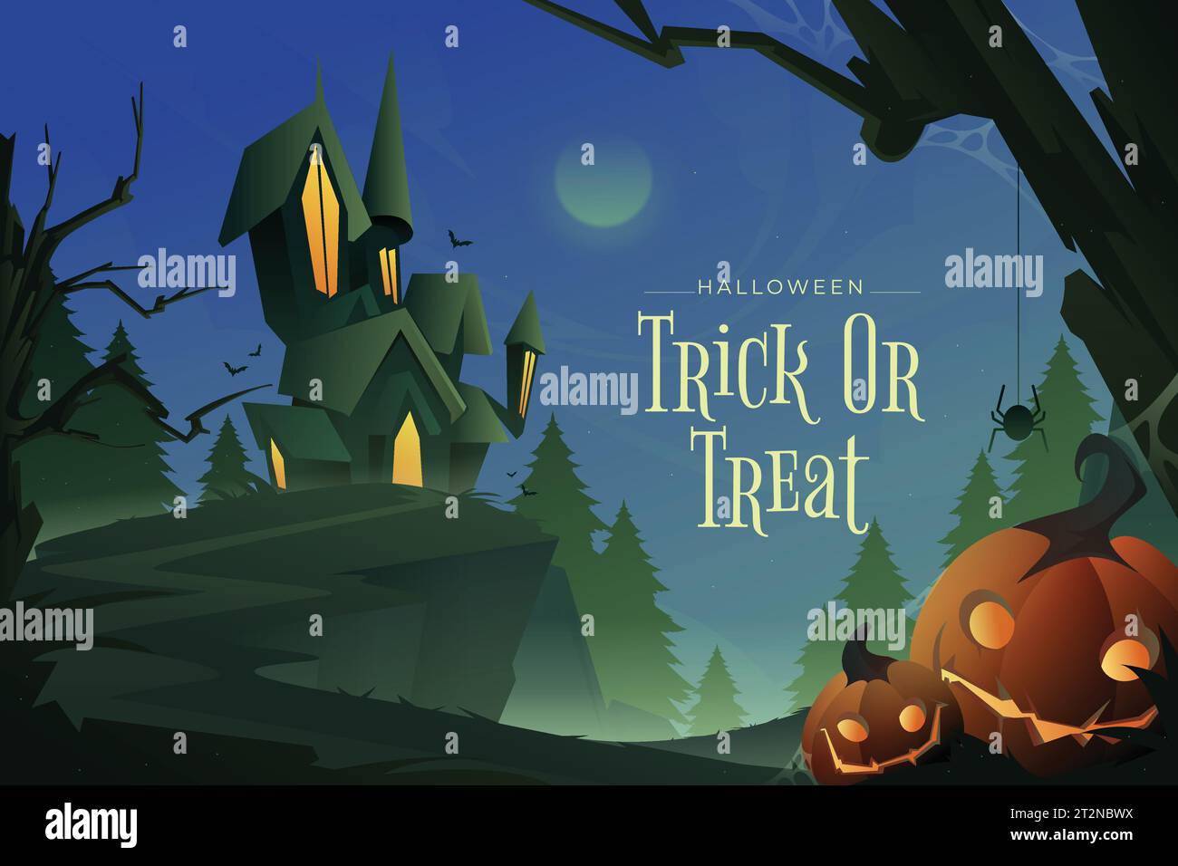 gradient background halloween season design vector illustration Stock ...