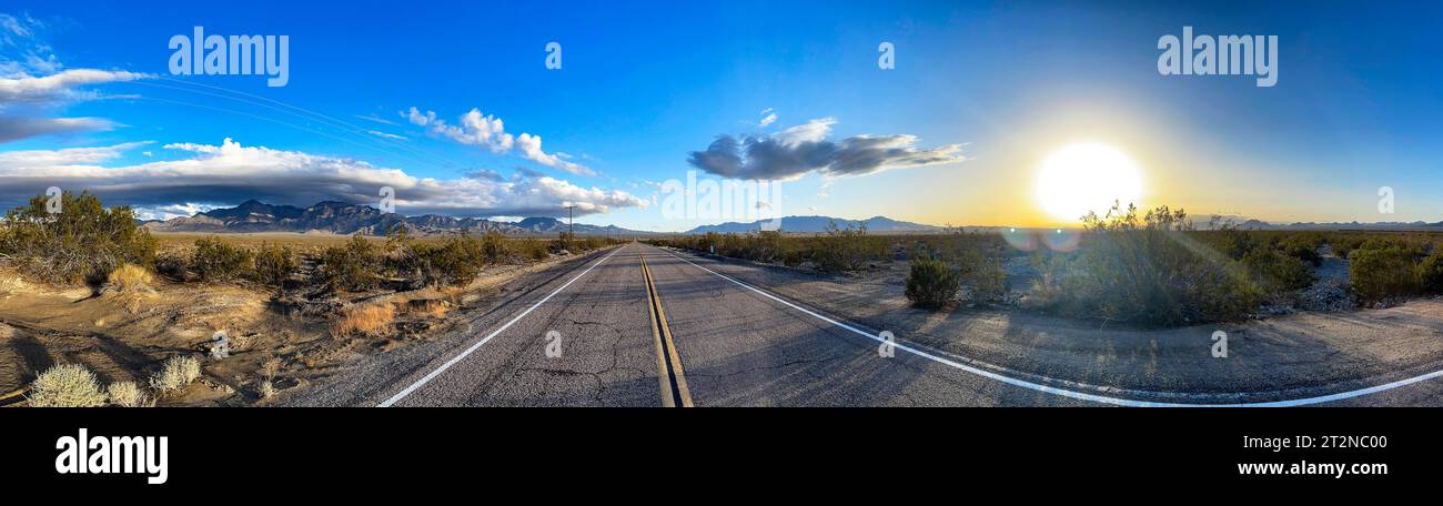 The mythical American highway Route 66 that starts in Chicago and goes ...