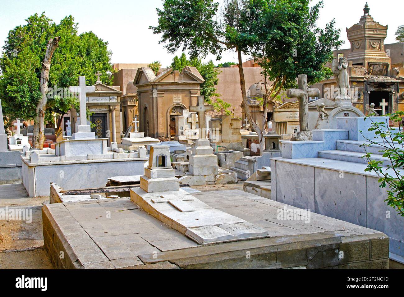Cairo, Egypt - March 01, 2010: Tombs Mausoleum Graveyard at Coptic ...