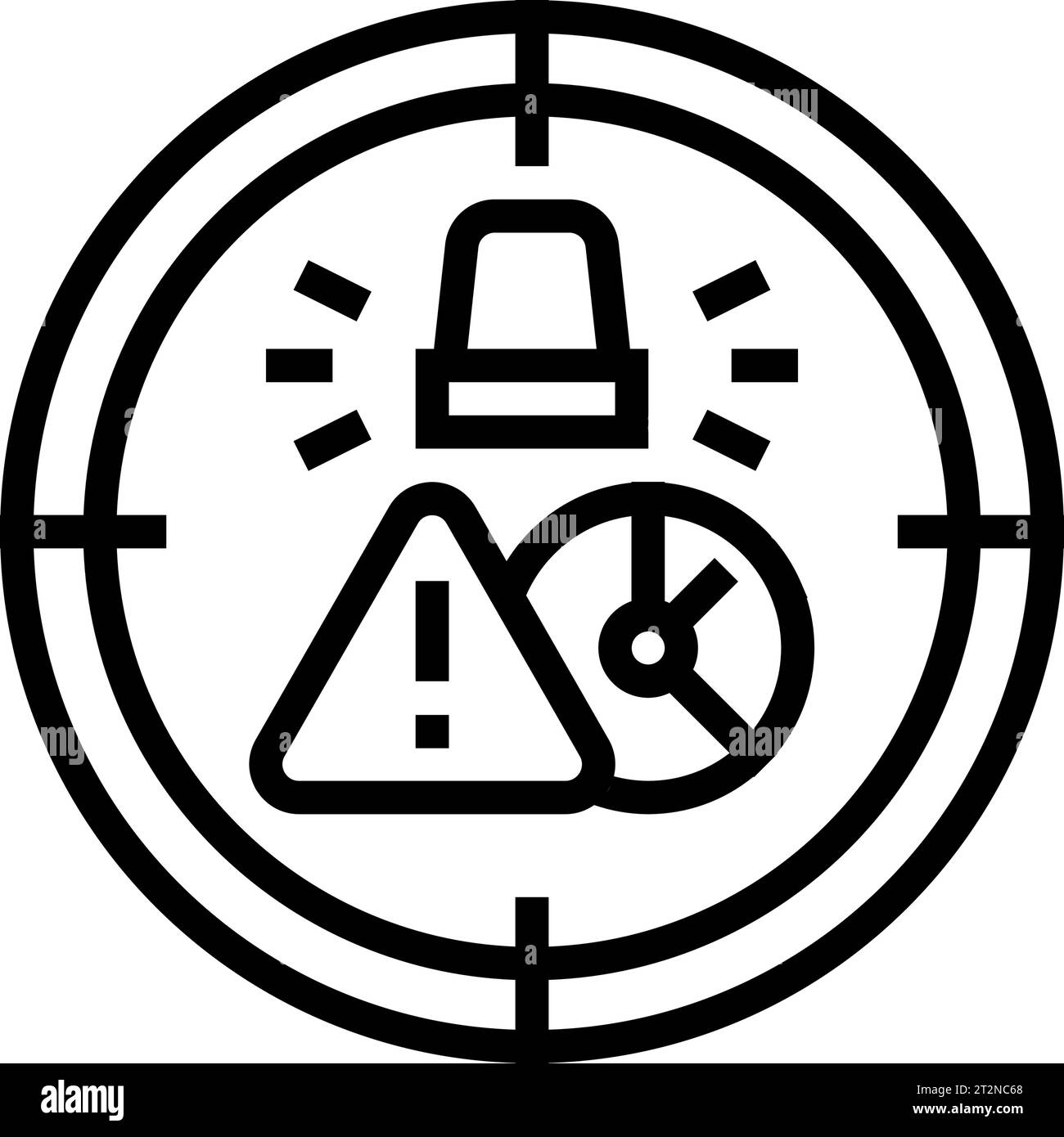 alert risk line icon vector illustration Stock Vector Image & Art - Alamy
