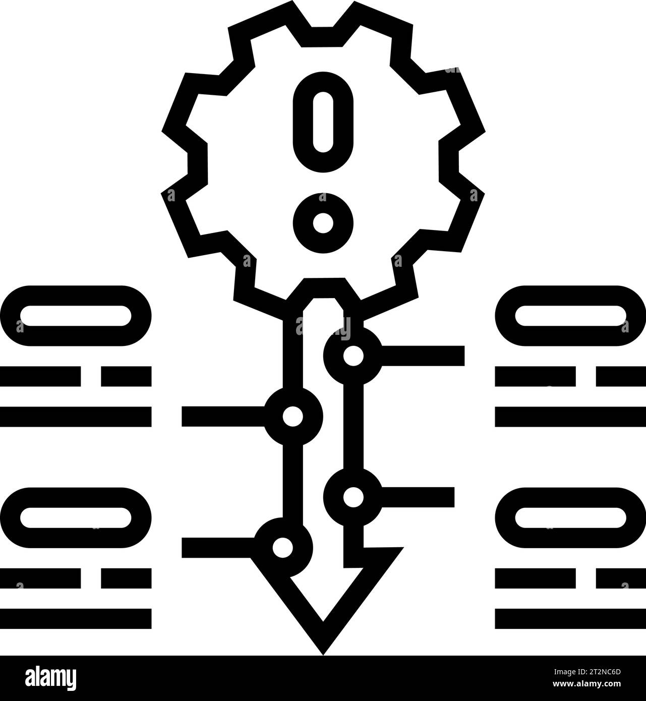 mitigation plan risk line icon vector illustration Stock Vector Image ...