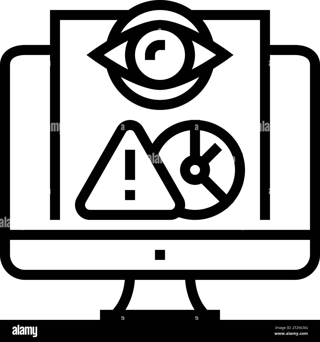 monitoring risk line icon vector illustration Stock Vector Image & Art ...