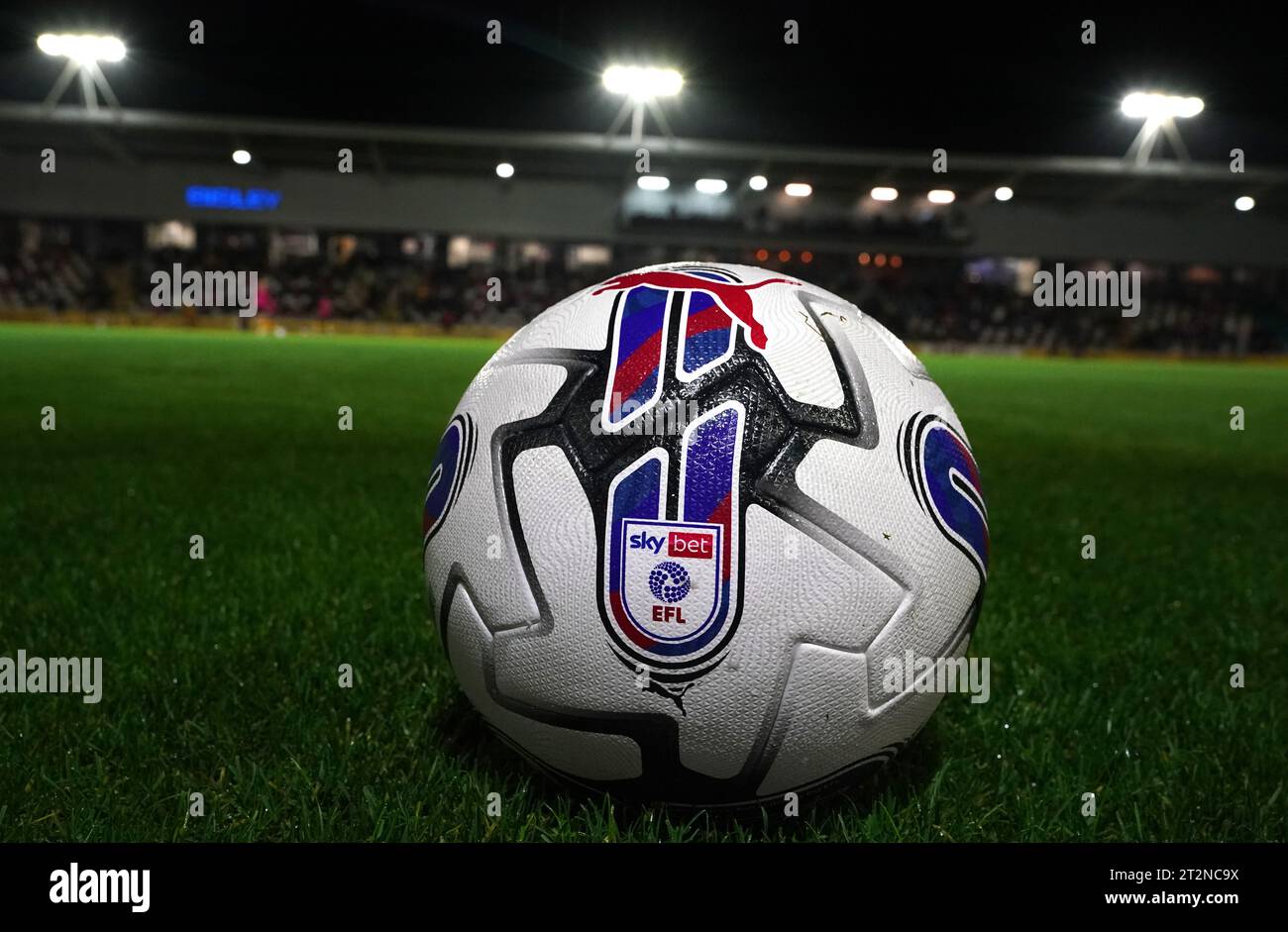 A general view of a match ball during the Sky Bet League Two match at ...