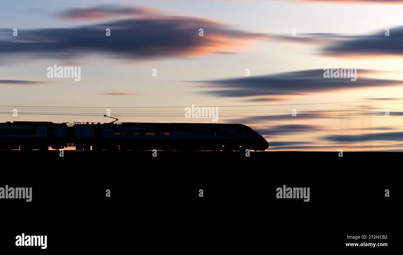 First Transpennine Express Hitachi class 802 train panned at speed on ...