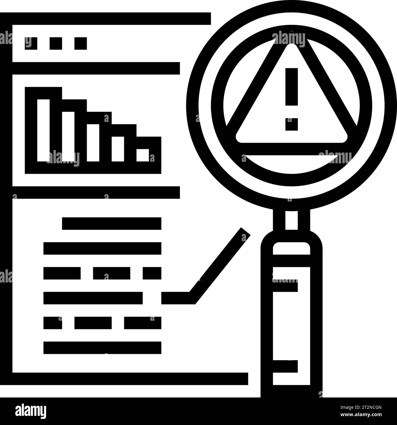 analysis risk line icon vector illustration Stock Vector Image & Art ...