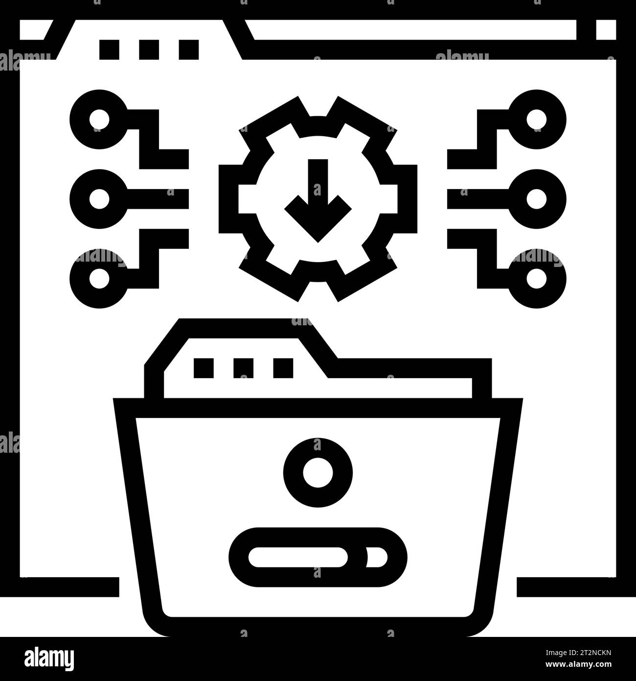 System Integration Analyst Line Icon Vector Illustration Stock Vector