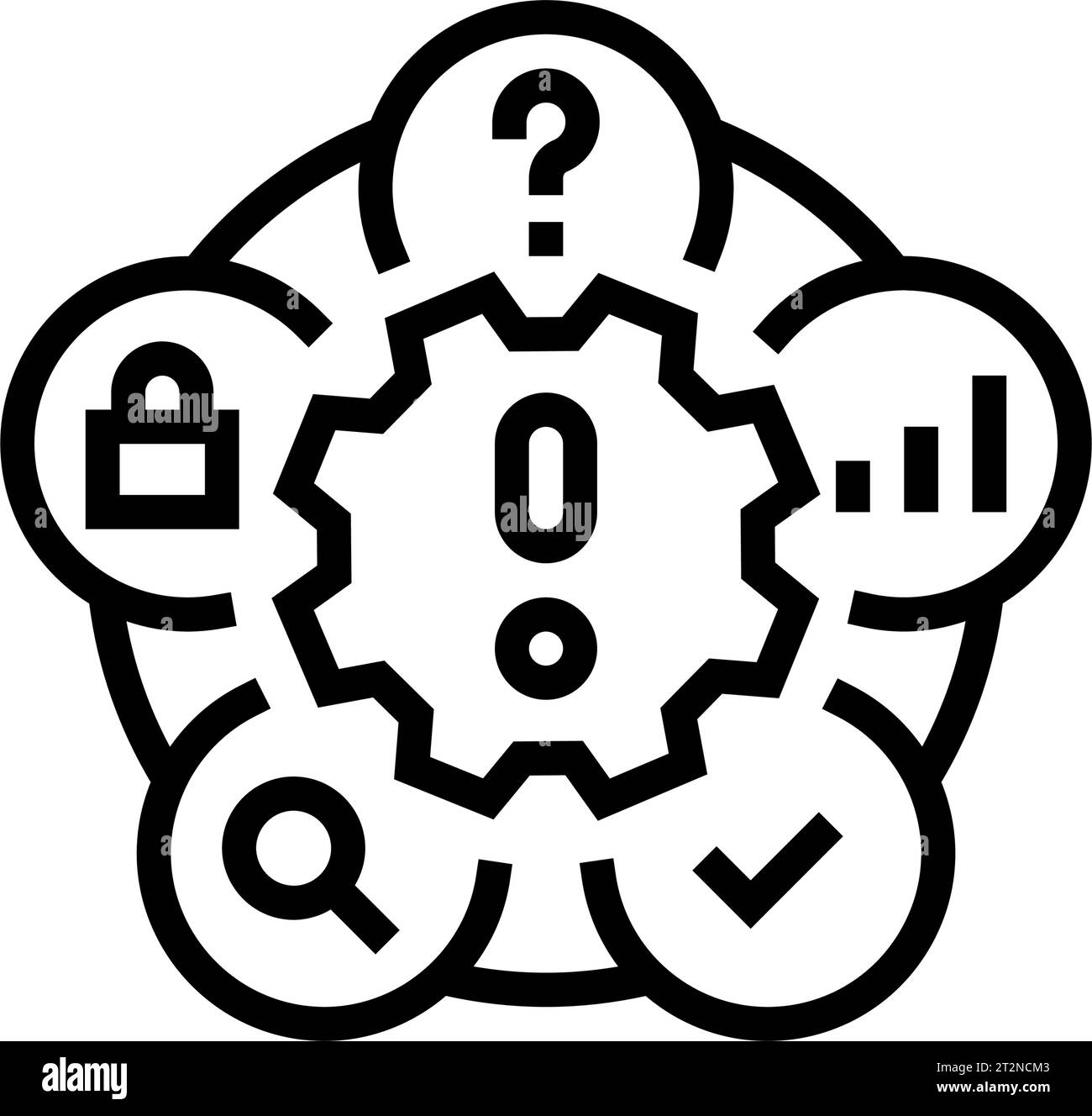 management risk line icon vector illustration Stock Vector Image & Art ...