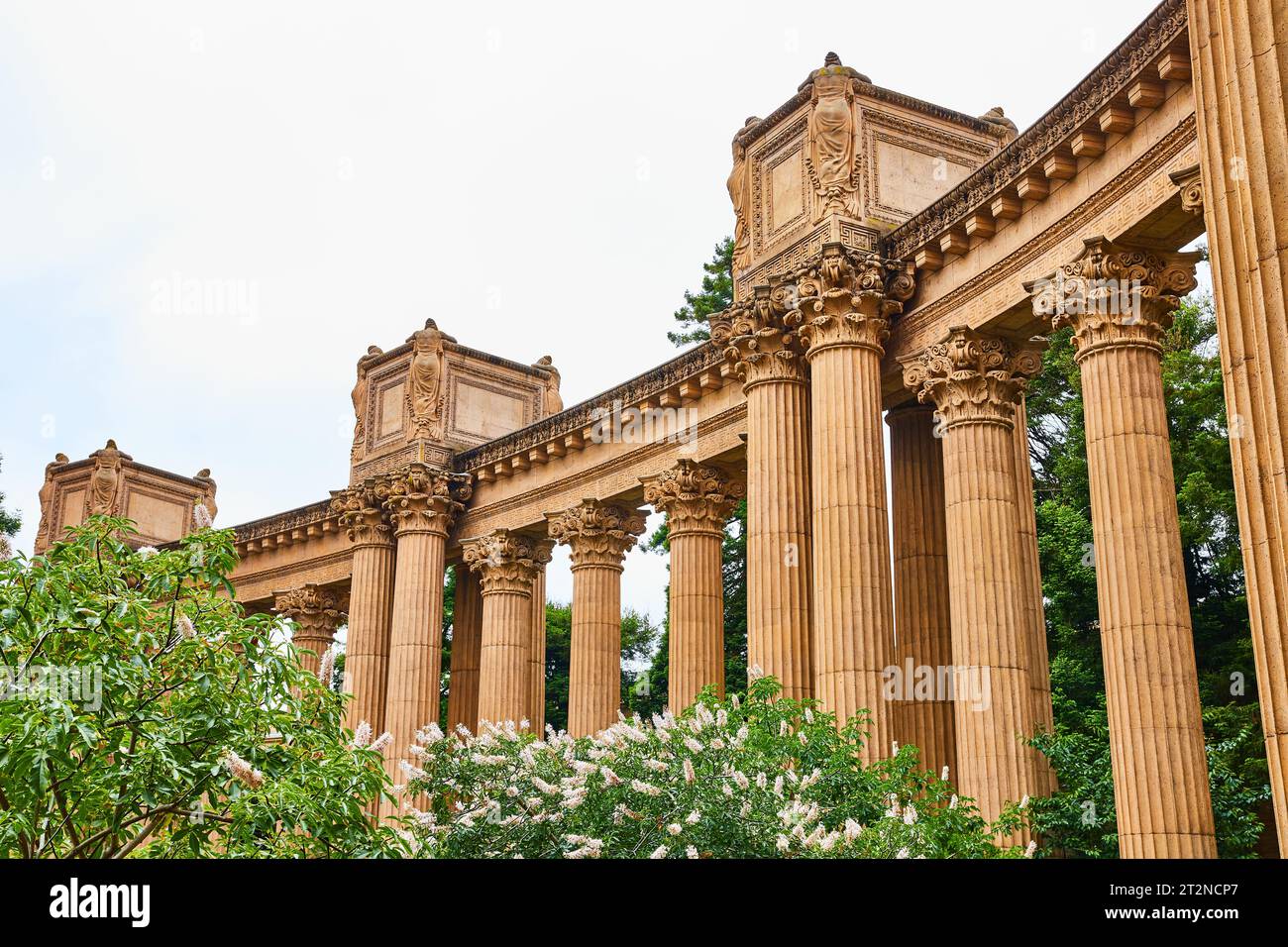 Decaying ruin of ancient Rome colonnade architecture lookalike at ...