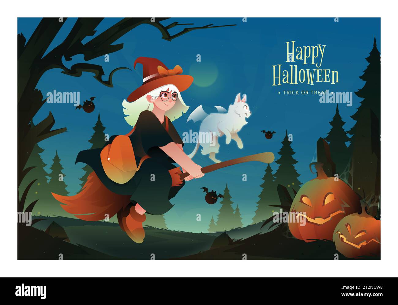 gradient halloween season design vector illustration Stock Vector Image ...