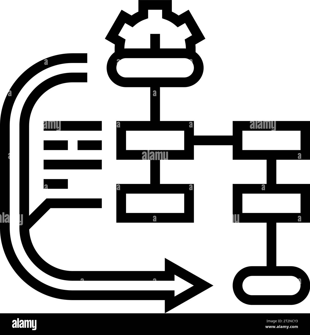 Uml Diagrams Analyst Line Icon Vector Illustration Stock Vector Image