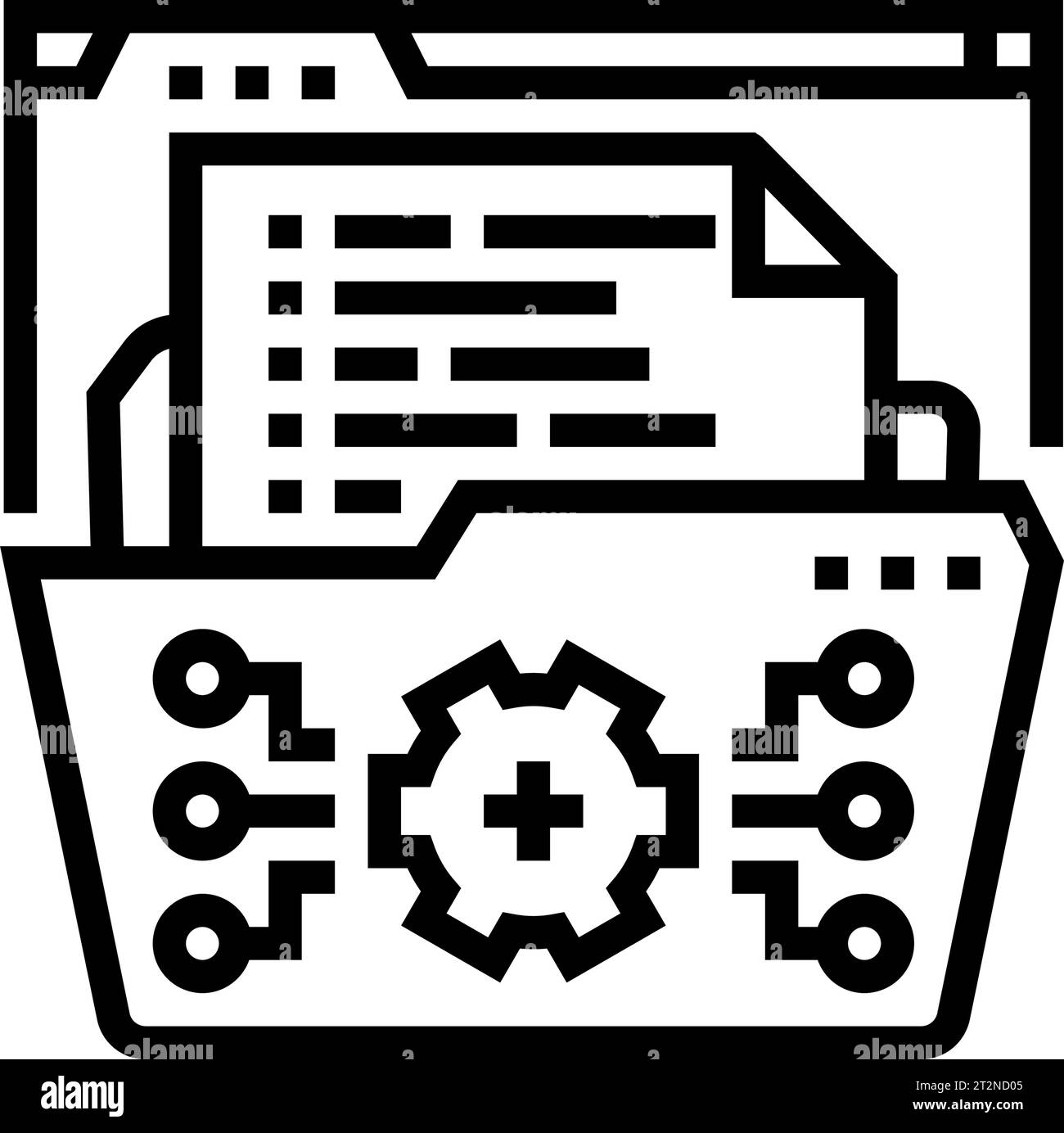 System Documentation Analyst Line Icon Vector Illustration Stock Vector