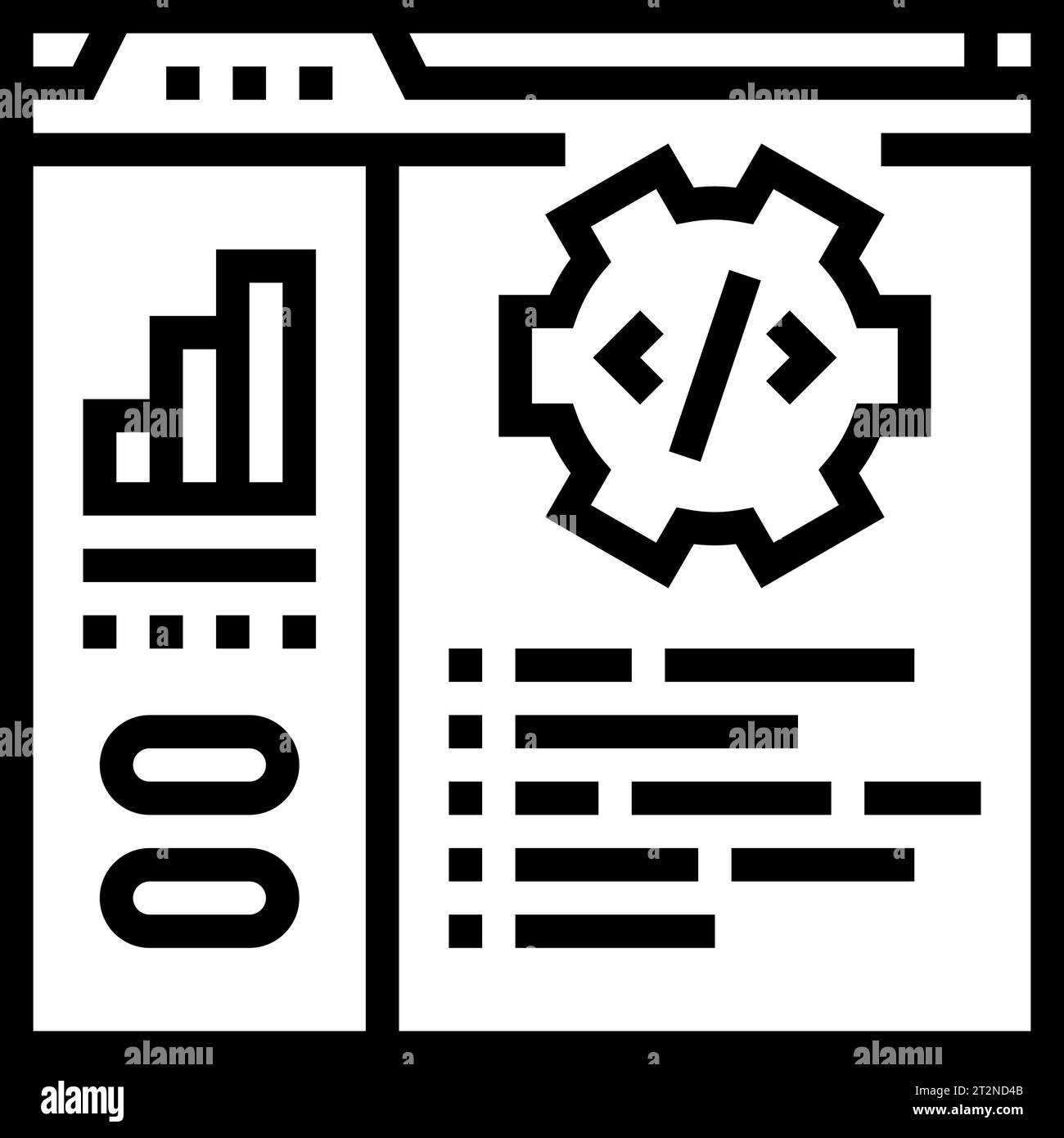 code optimization analyst line icon vector illustration Stock Vector ...