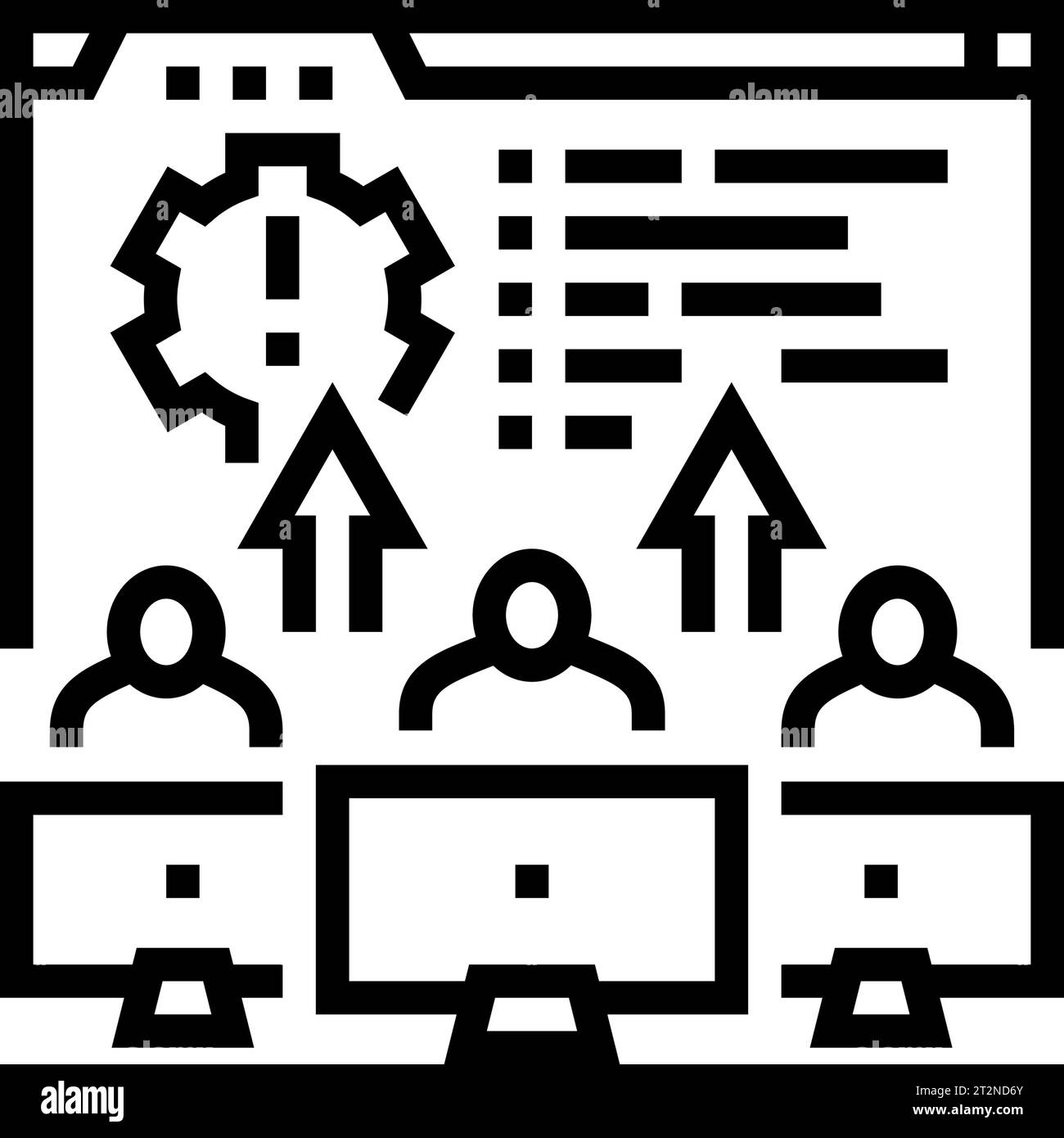 requirement gathering analyst line icon vector illustration Stock ...