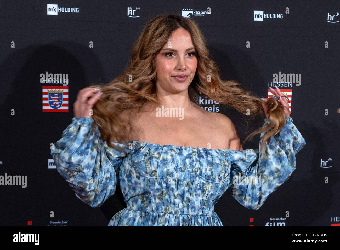20 October 2023, Hesse, Frankfurt/M.: The actress Enissa Amani before ...