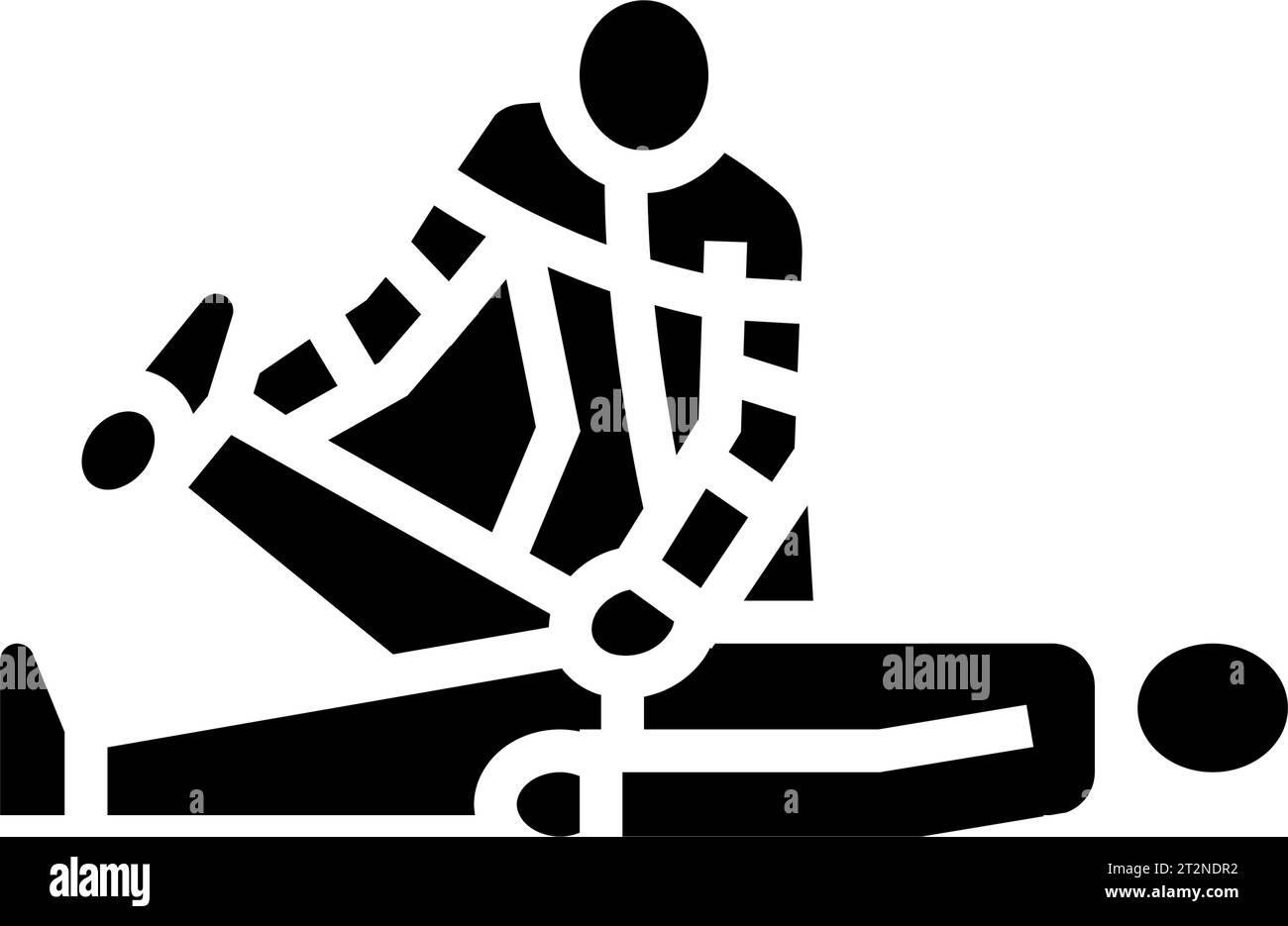 trauma care ambulance glyph icon vector illustration Stock Vector Image ...