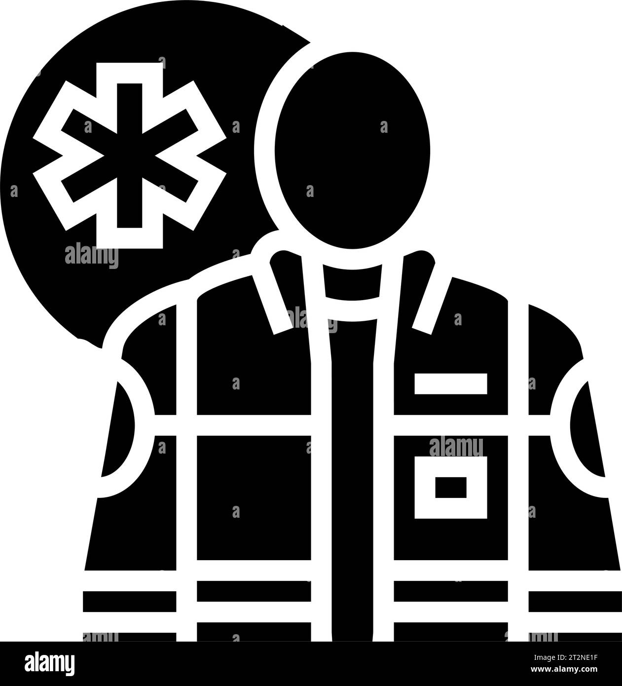 paramedic ambulance glyph icon vector illustration Stock Vector Image ...
