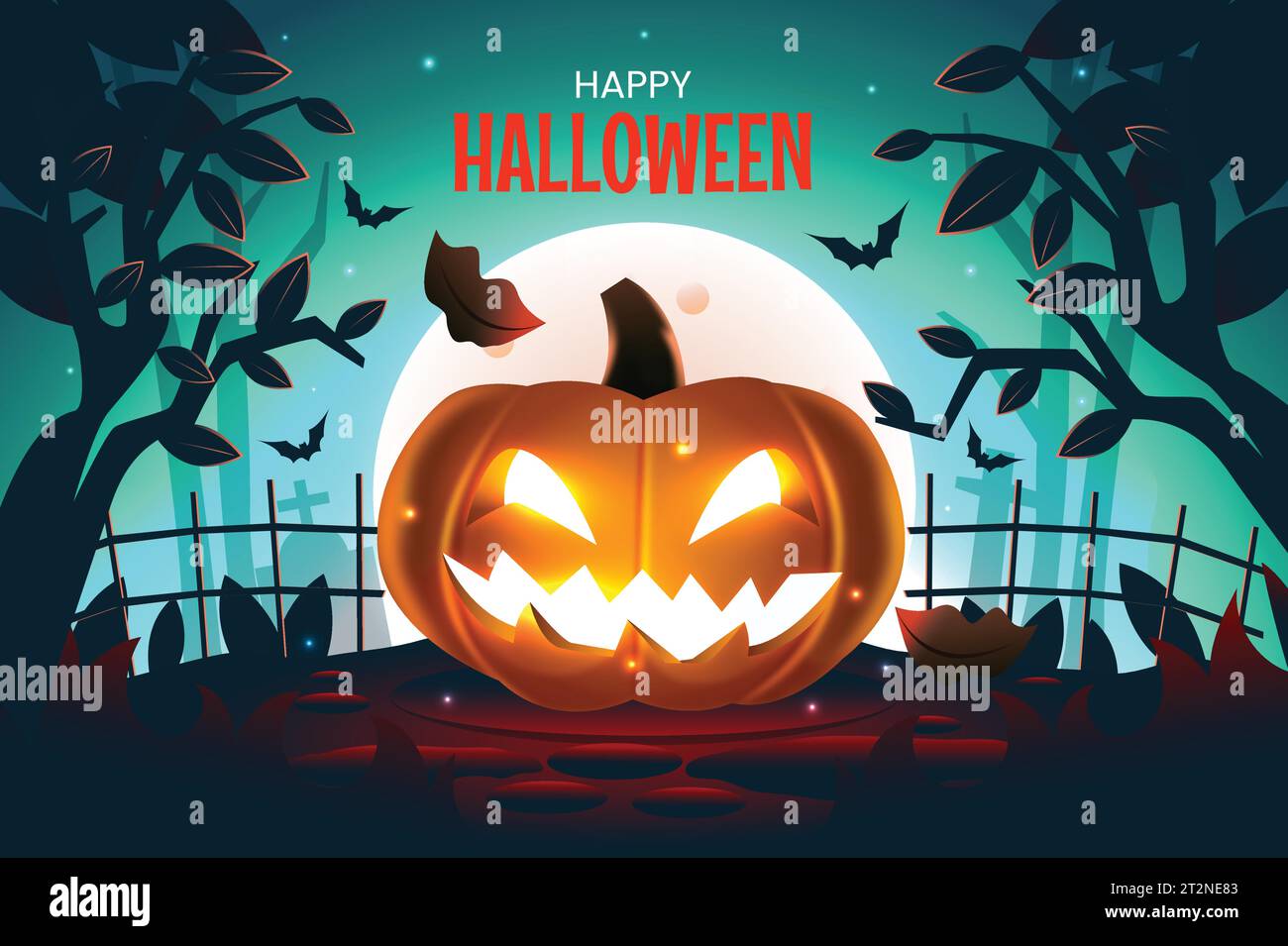 gradient background halloween season design vector illustration Stock ...