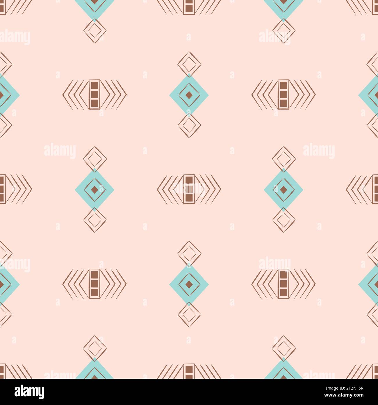 Ethnic ornamental seamless pattern. Simple native American tribal ...