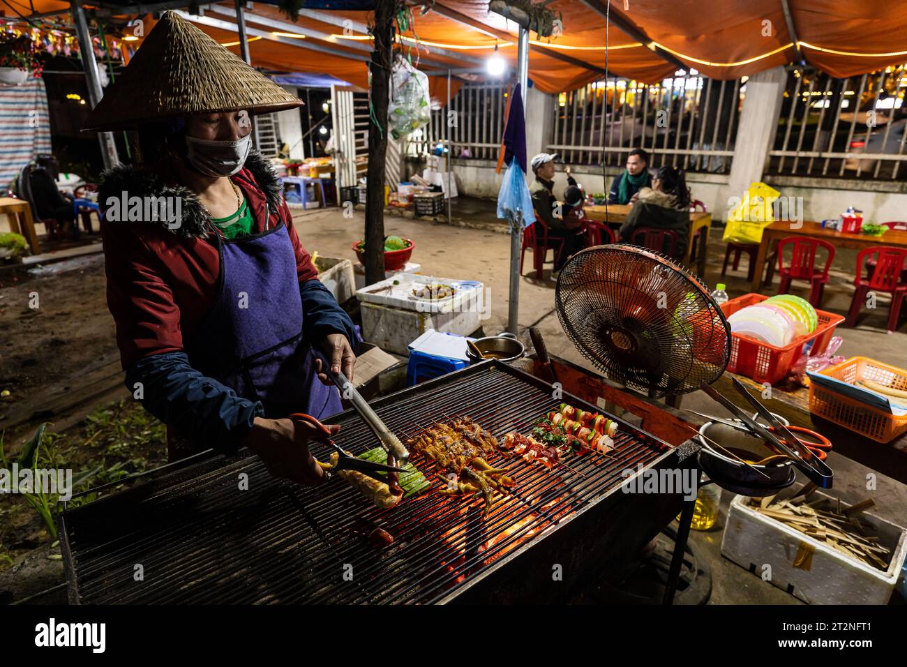 BBQ and Street Restaurants in Sapa Vietnam Stock Photo - Alamy