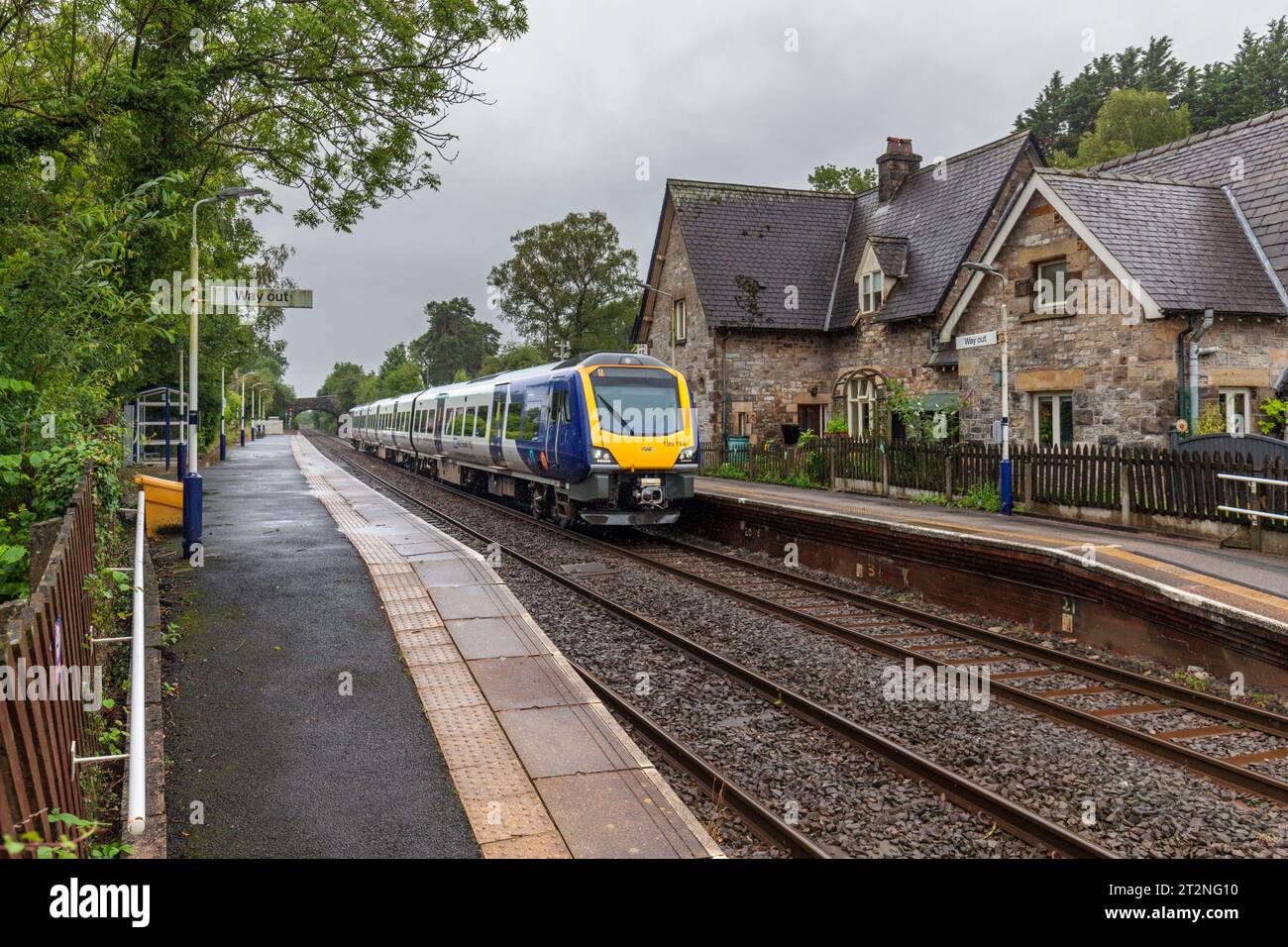 Northern Rail CAF class 195 train 1951111 at the small country railway ...
