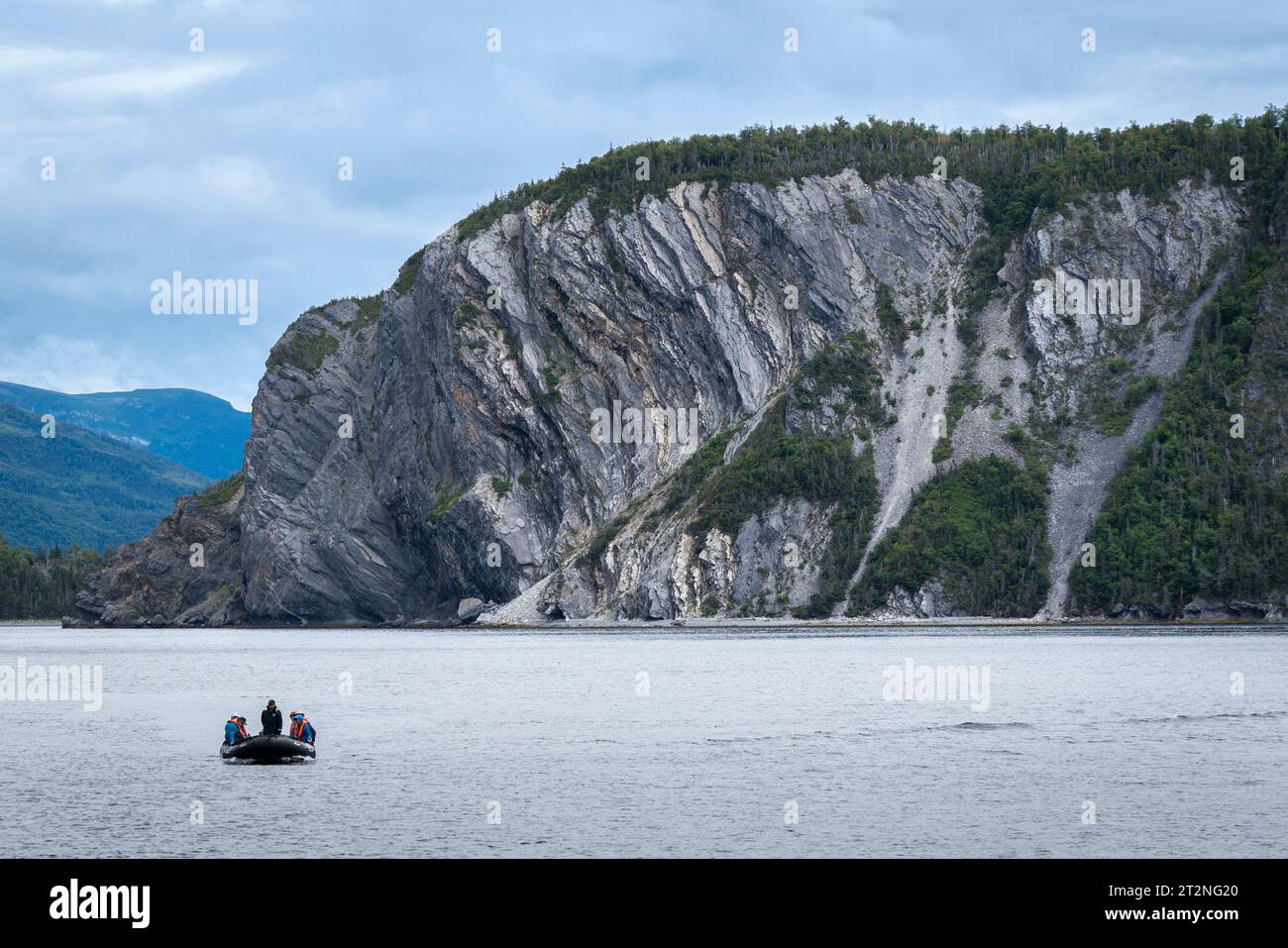 Zodiac and rock formations at Norris Point, Gros Morne NP in ...