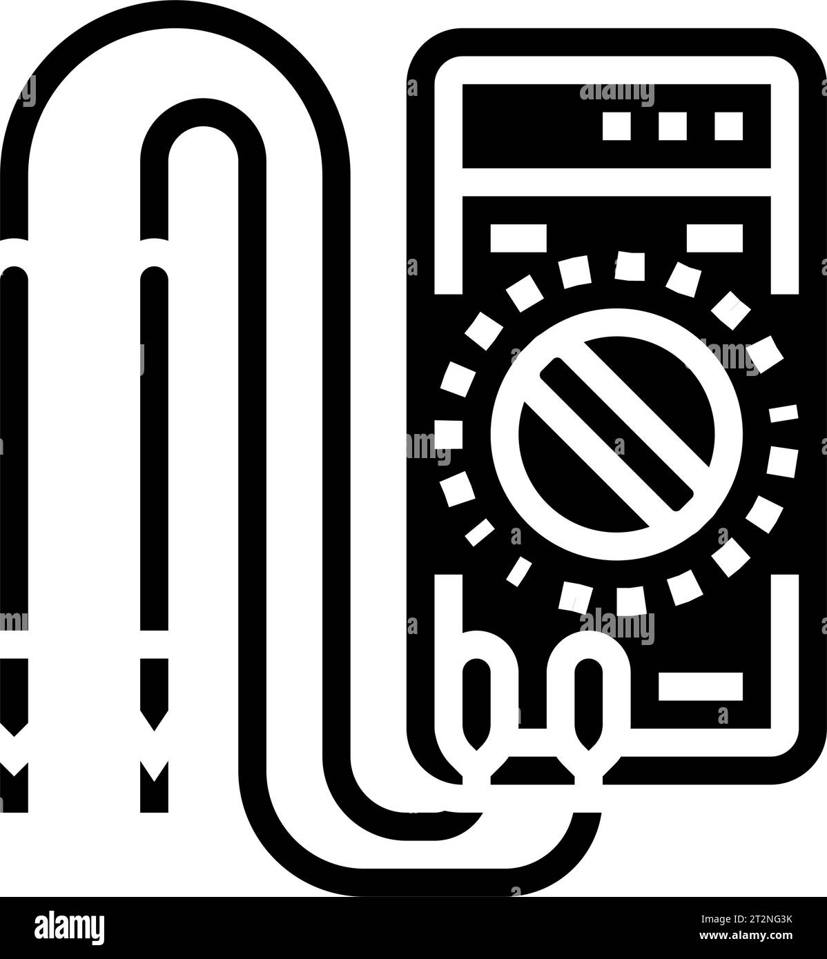 voltage measurement electronics glyph icon vector illustration Stock ...