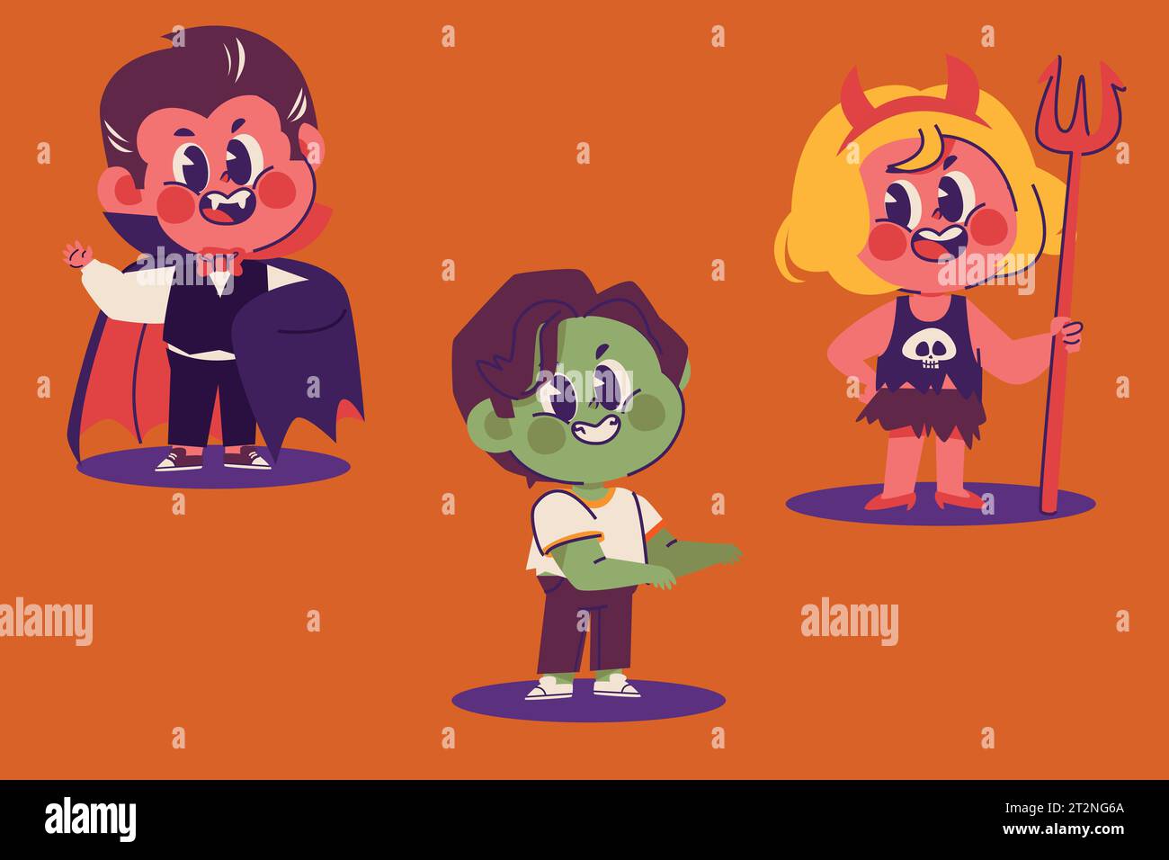 flat characters collection halloween season design vector illustration Stock Vector Image & Art ...