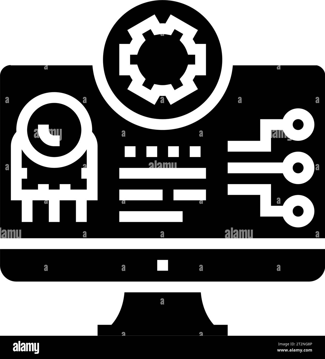 pcb inspection electronics glyph icon vector illustration Stock Vector ...