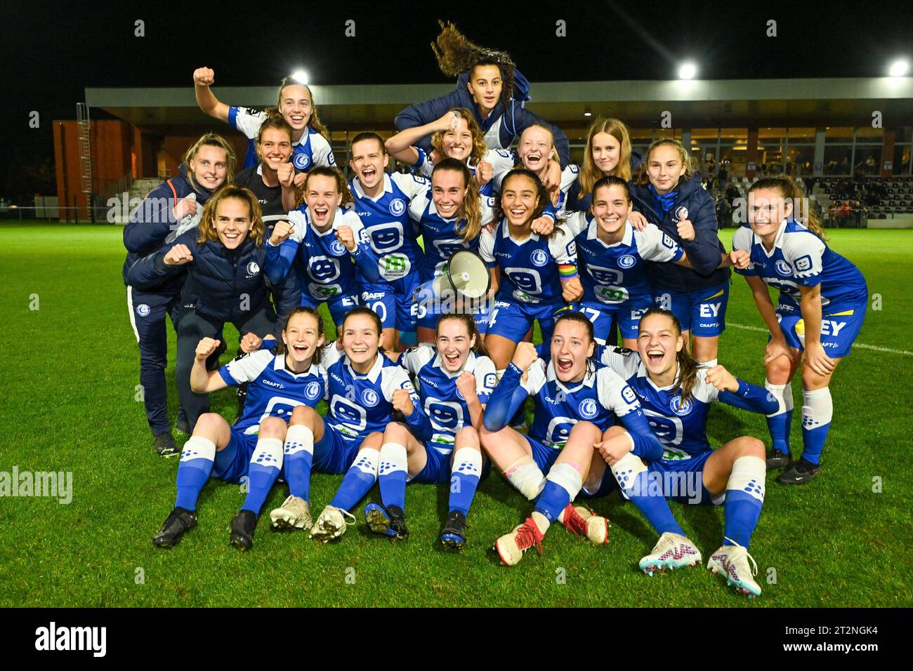 Oostakker, Belgium. 20th Oct, 2023. players of Gent pictured ...