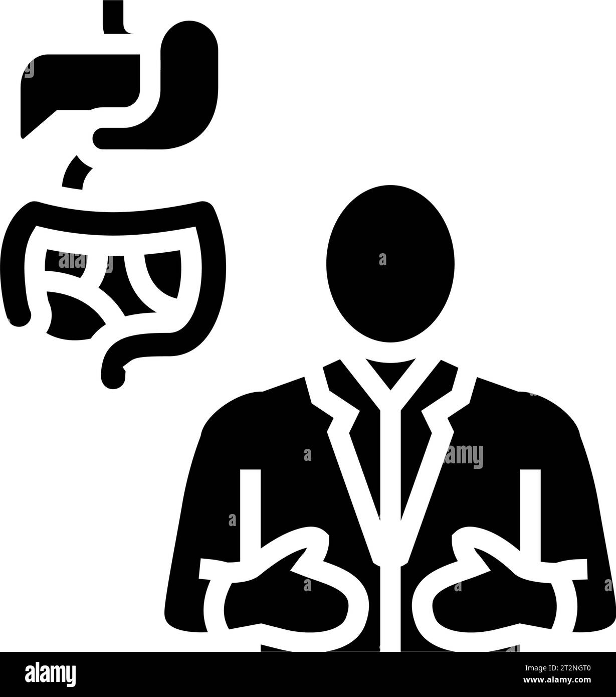 gastrointestinal doctor glyph icon vector illustration Stock Vector ...